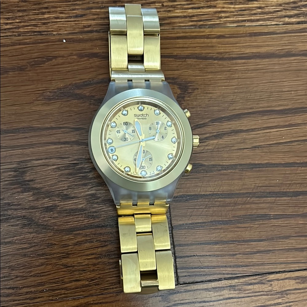Swatch Gold-Tone Stainless Steel Watch - Gem